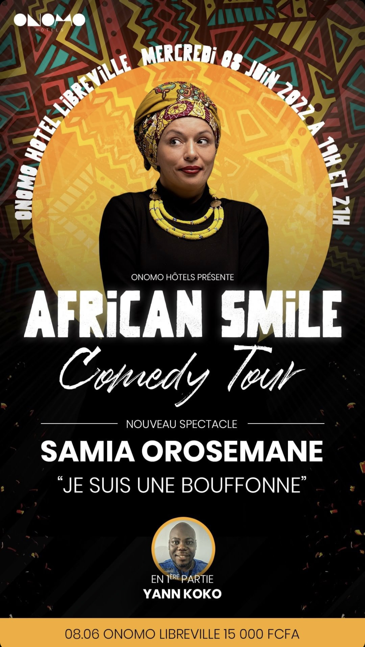 Événements à venir | AFRICAN SMILE COMEDY TOUR – SAMIA OROSEMANE | Le ...